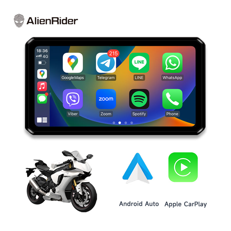 Alien Rider M2 Pro Motorcycle Dual Recording Bike Navigation System TP ...